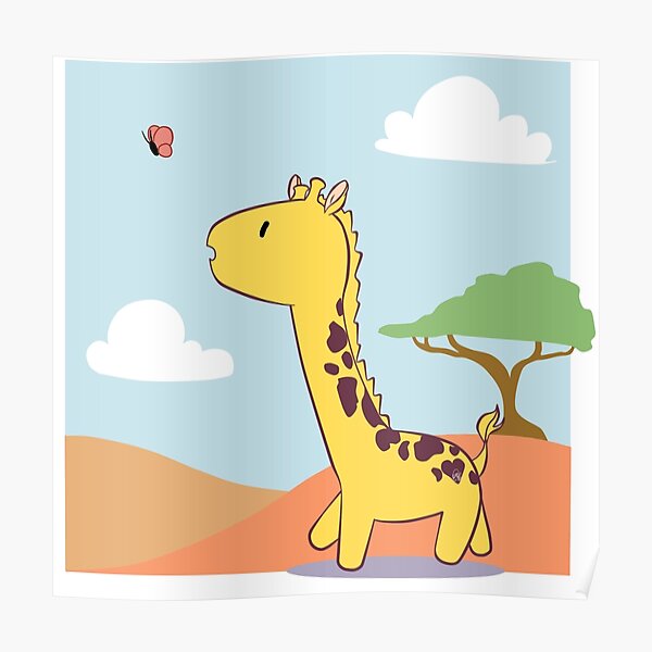 "Jirafa Chibi" Poster by Cris-ElfaOscura | Redbubble