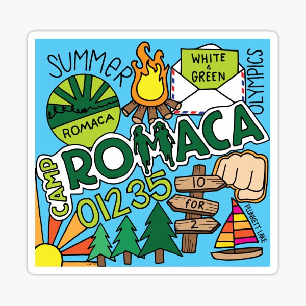 "Camp Romaca Collage" Sticker for Sale by Corey-Paige | Redbubble