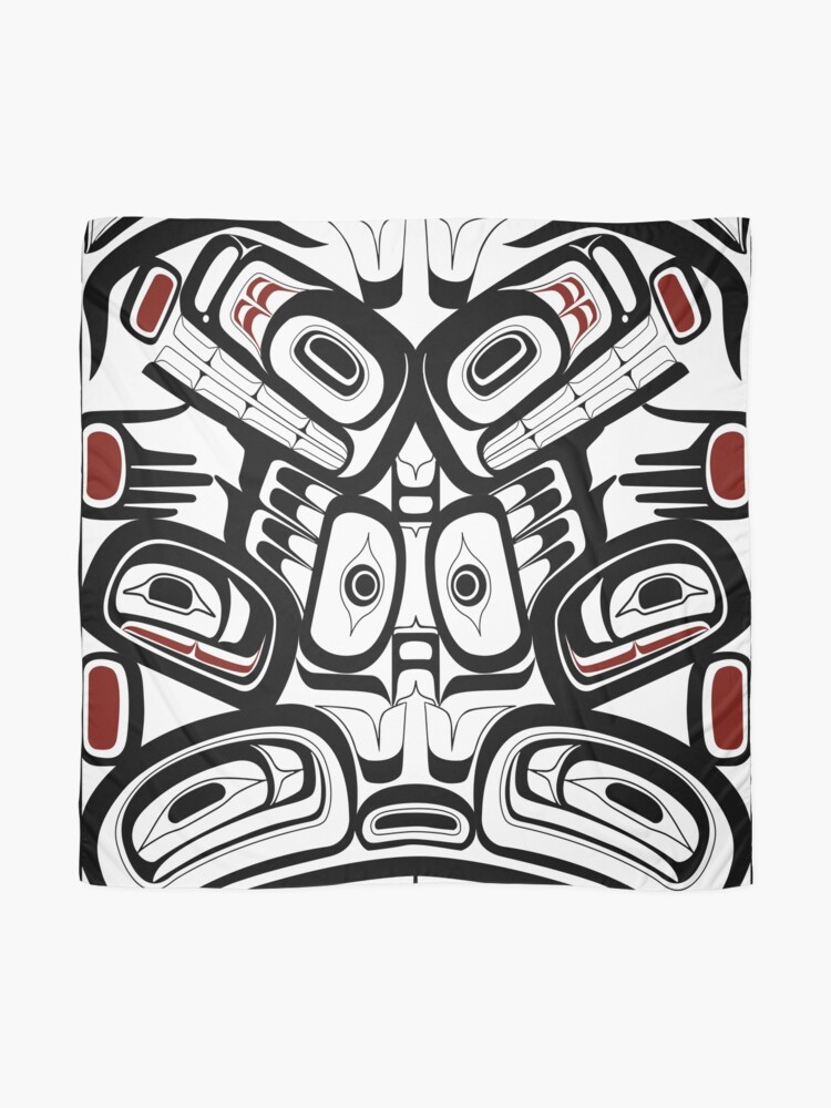 "Pacific Northwest Orca Raven Bear totem Formline Hiada Salish style ...