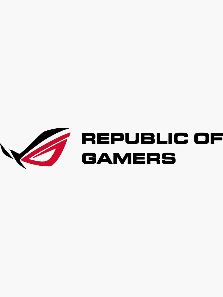 "GAMING-ROG Logo 3D asus" Sticker by cedricstark | Redbubble