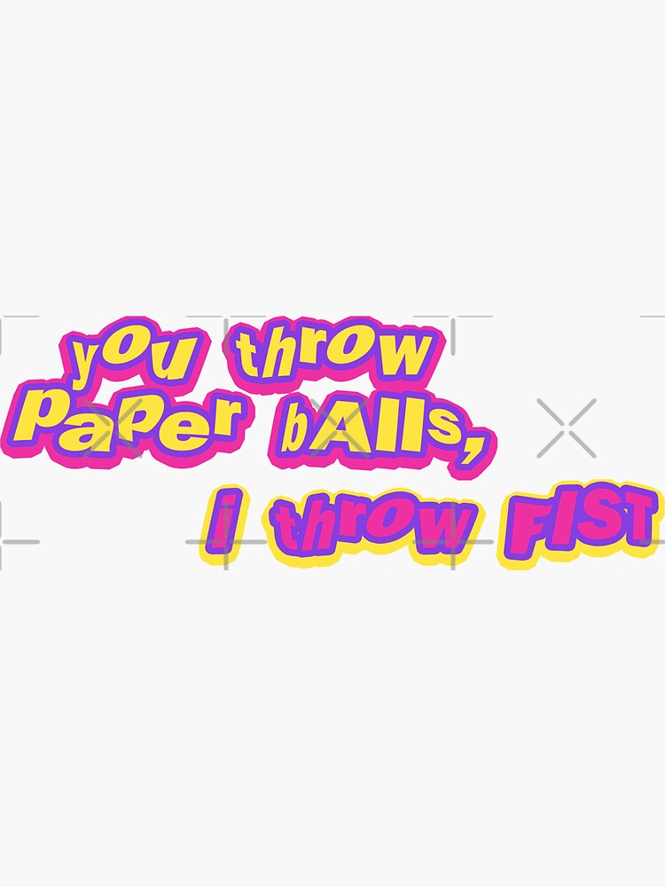 "I throw fist (freakshow pack)" Sticker for Sale by jennagardnerr ...