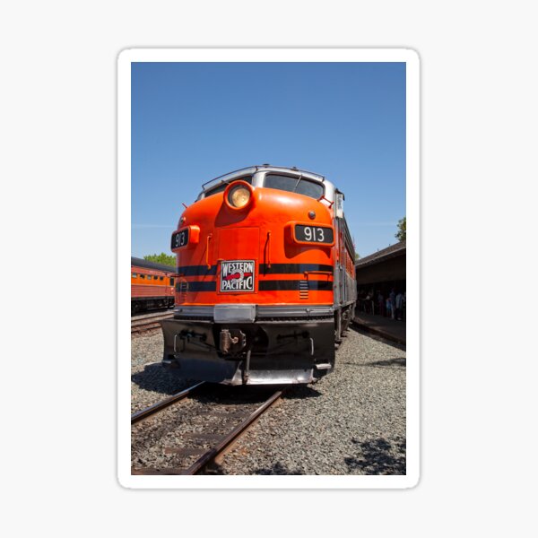 "Western Pacific Train Locomotive" Sticker for Sale by mikeysimages ...
