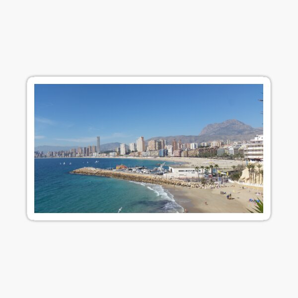 "Look out point view of Lavente and Poniente Beach's Benidorm" Sticker ...
