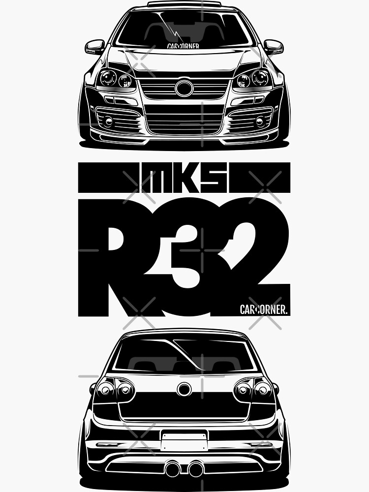 "German R32 MK5 - CarCorner" Sticker for Sale by Car-Corner | Redbubble