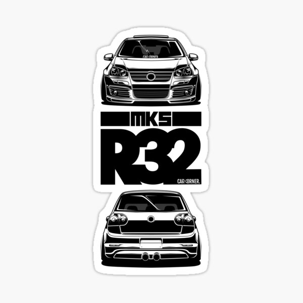 "German R32 MK5 - CarCorner" Sticker for Sale by Car-Corner | Redbubble