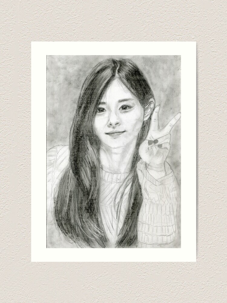 "Realistic Tzuyu Drawing Art -- Tzu yu Graphite Pencil" Art Print by ...