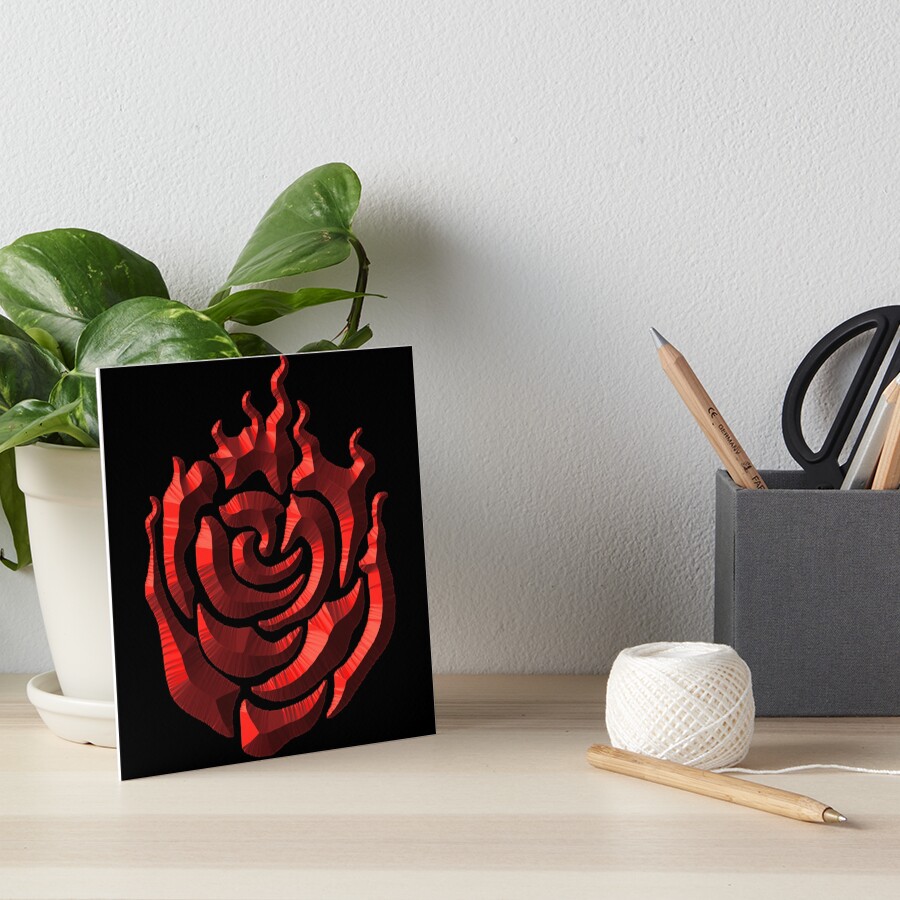 "Ruby Rose Symbol (RWBY)" Art Board Print by AleviahWolfe | Redbubble