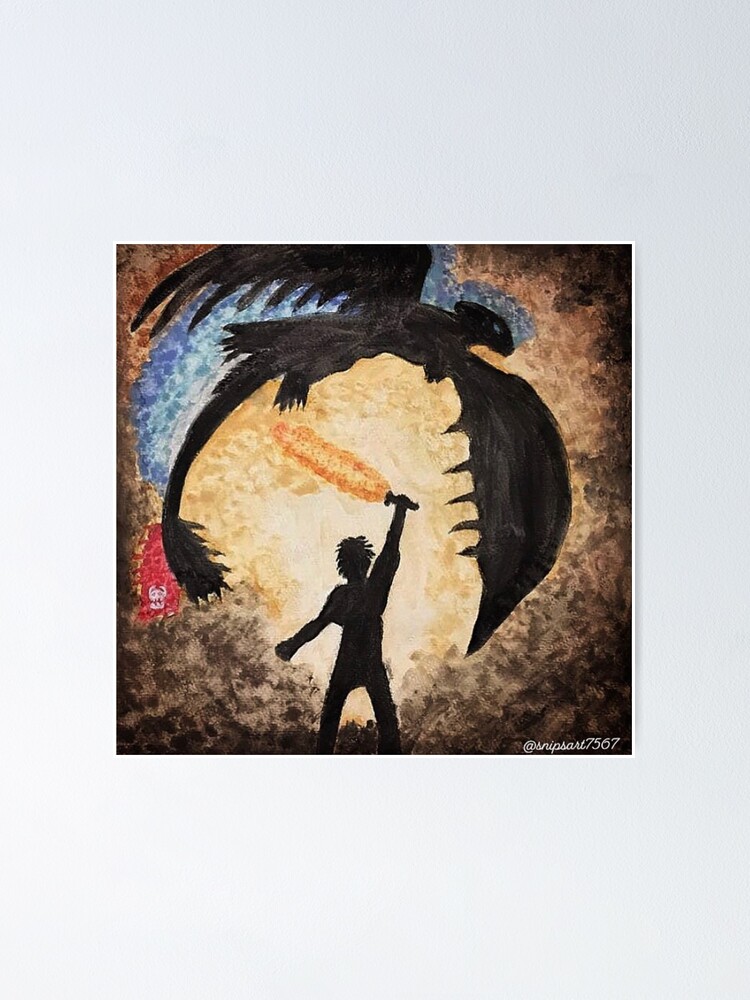 "Toothless and hiccup" Poster for Sale by Jahsoka-artz | Redbubble