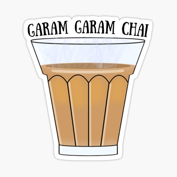 "Garam Garam Chai Light" Sticker for Sale by cuttingroomprty | Redbubble