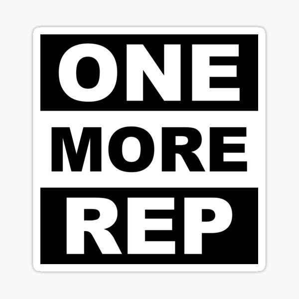 "One More Rep Gym" Sticker by JCTDesign | Redbubble