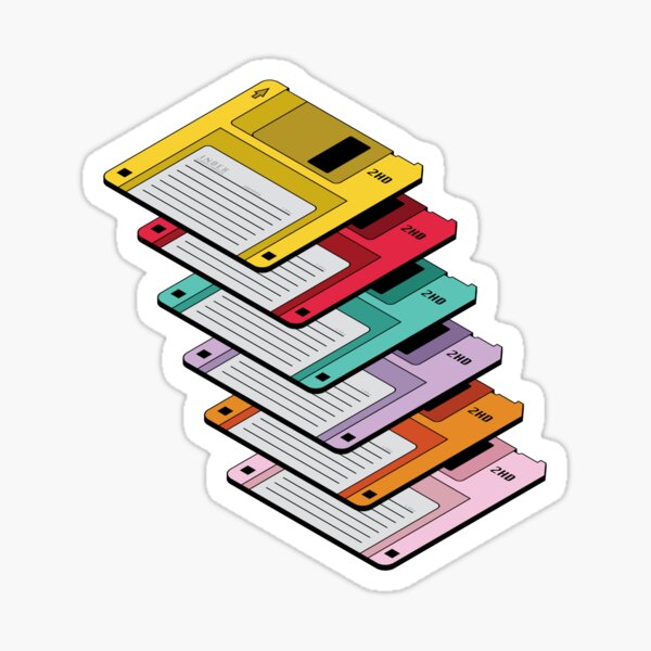 "Floppy Disk" Sticker for Sale by Sonniewing | Redbubble