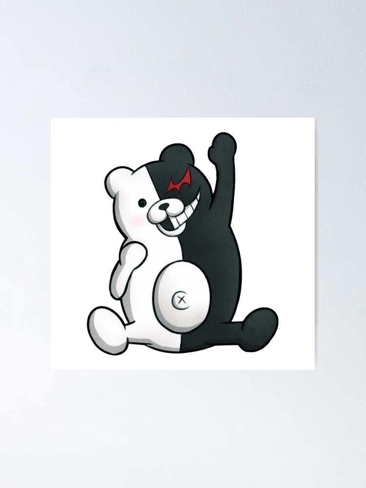 "Monokuma Wavin" Poster for Sale by JawsDesignscom | Redbubble