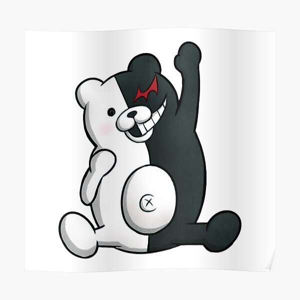 "Monokuma Wavin" Poster for Sale by JawsDesignscom | Redbubble