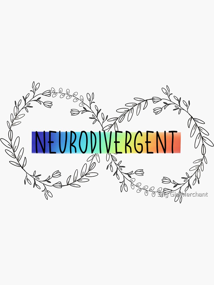"Neurodivergent illustration " Sticker for Sale by BeccaLewis | Redbubble