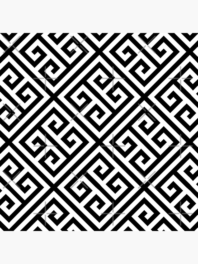 "Greek key pattern, black,white,pattern,modern,trendy,trellis ...
