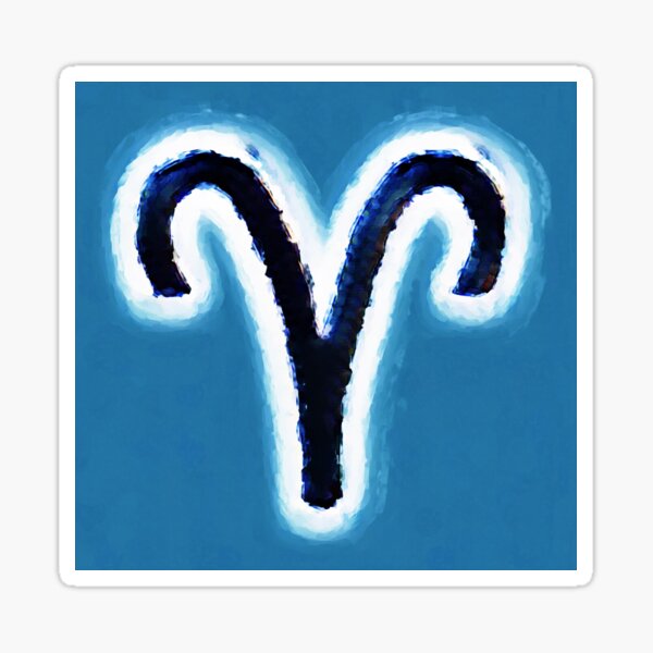 "Aries Symbol" Sticker by m2inspiration | Redbubble
