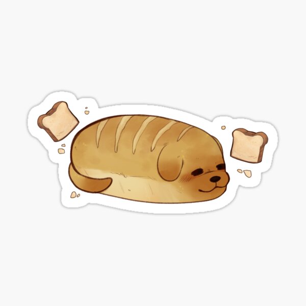"Bread Puppies- Pug Loaf" Sticker for Sale by PixelsArtStall | Redbubble