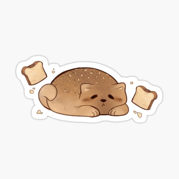 "Bread Puppies- Sesame Bun Pup" Sticker by PixelsArtStall | Redbubble