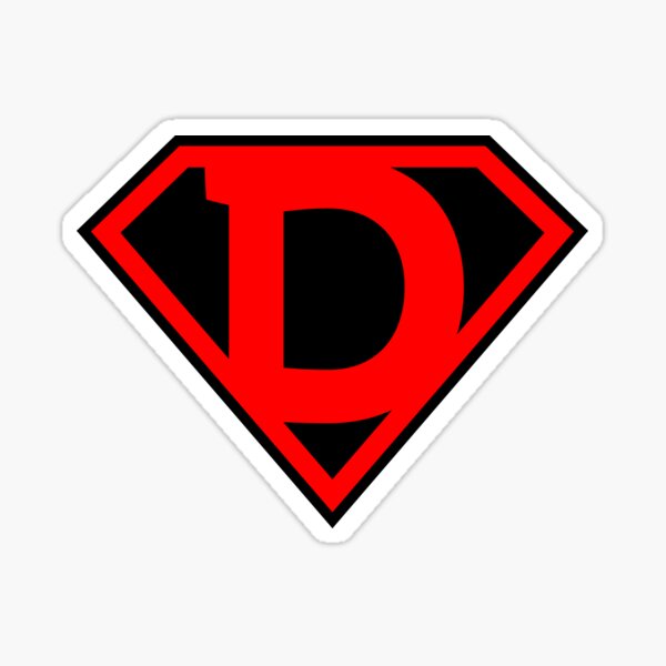 "Letter D | Super Letter Vol.3" Sticker for Sale by GoodGamesMP | Redbubble