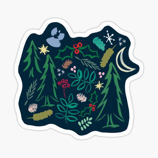 "Winter Holiday" Sticker for Sale by elianarosedsign | Redbubble