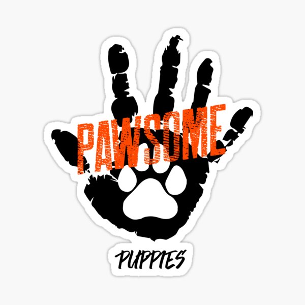 "Pawsome Puppies" Sticker for Sale by RnB-design | Redbubble