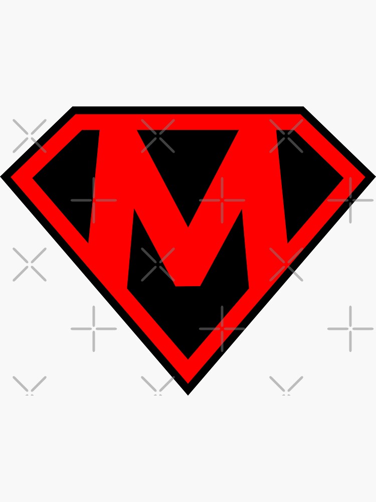 "Letter M | Super Letter Vol.3" Sticker for Sale by GoodGamesMP | Redbubble