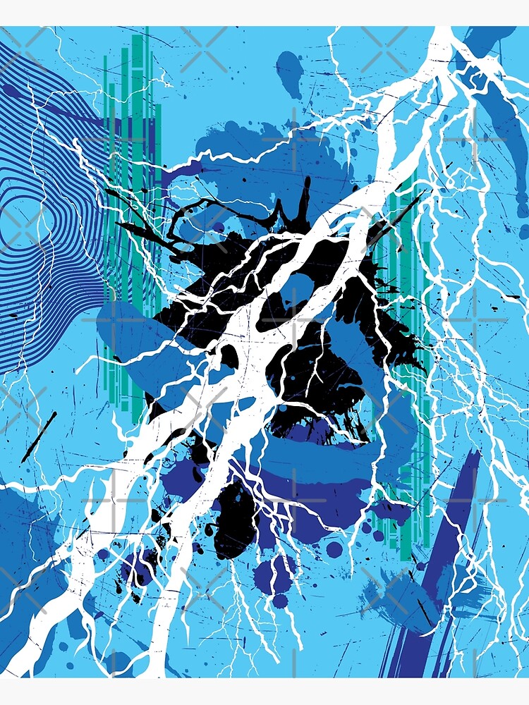 Póster «Patrón de textura de rayo azul» de japdua | Redbubble