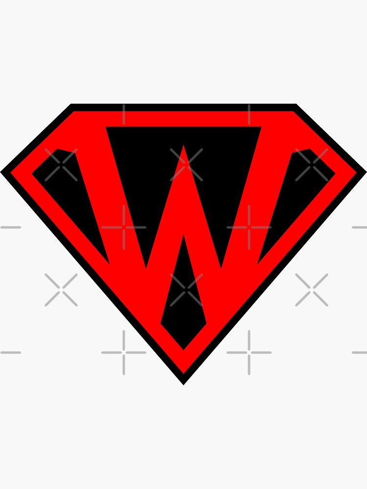 "Letter W | Super Letter Vol.3" Sticker for Sale by GoodGamesMP | Redbubble