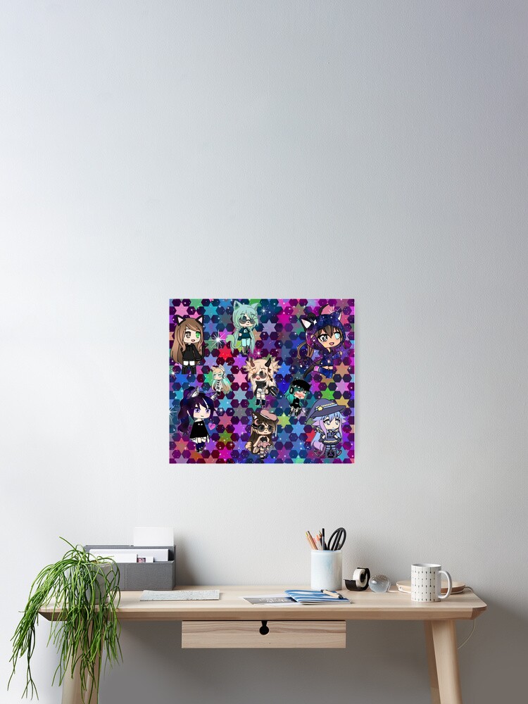 " Gacha Life Girl bundle pack stars" Poster for Sale by Thegames ...