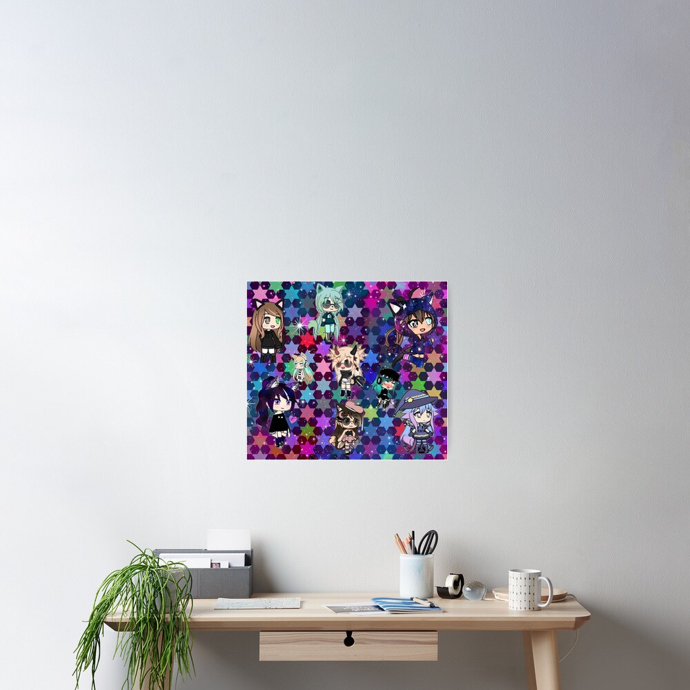 " Gacha Life Girl bundle pack stars" Poster for Sale by Thegames ...