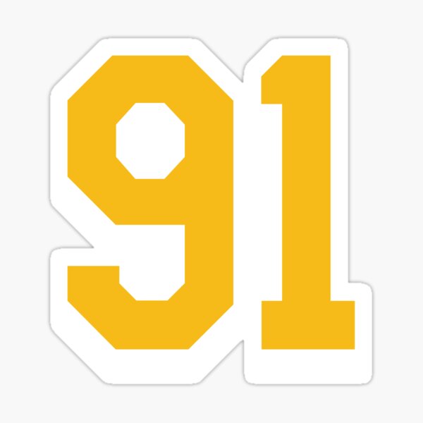 "91 Yellow Number ninety-one Purple Basketball Jersey" Sticker for Sale ...