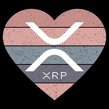 "Love Ripple XRP Light Grunge Pink Heart Sunset v2" Sticker for Sale by ...