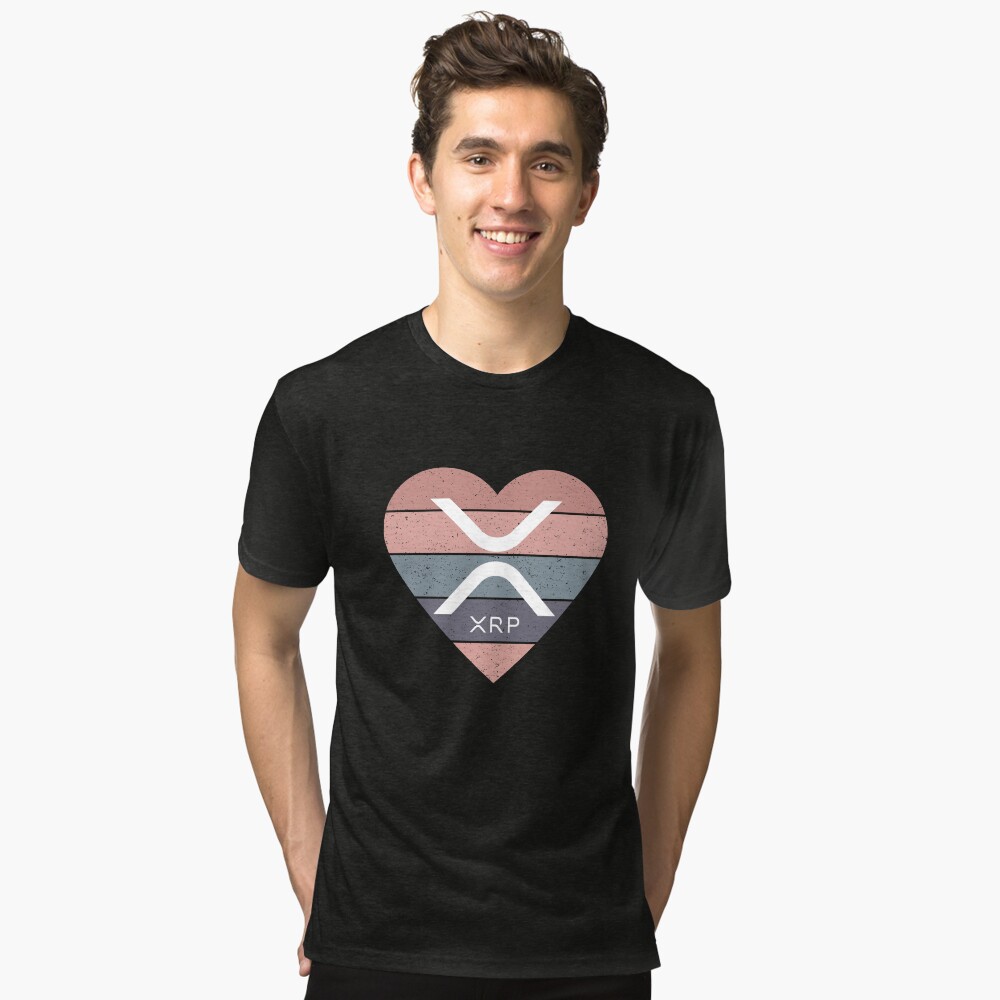 "Love Ripple XRP Light Grunge Pink Heart Sunset v2" Sticker for Sale by ...