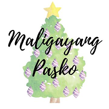 "maligayang pasko christmas tree" Poster for Sale by atevern | Redbubble