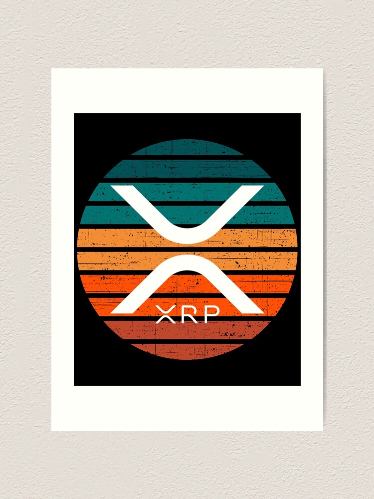 "Ripple XRP Grunge Sunset Designv 2" Art Print for Sale by Bitcoin ...