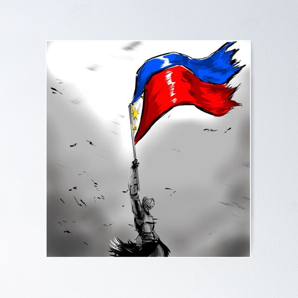 "Philippine Flag " Poster for Sale by MaharlikaArts | Redbubble