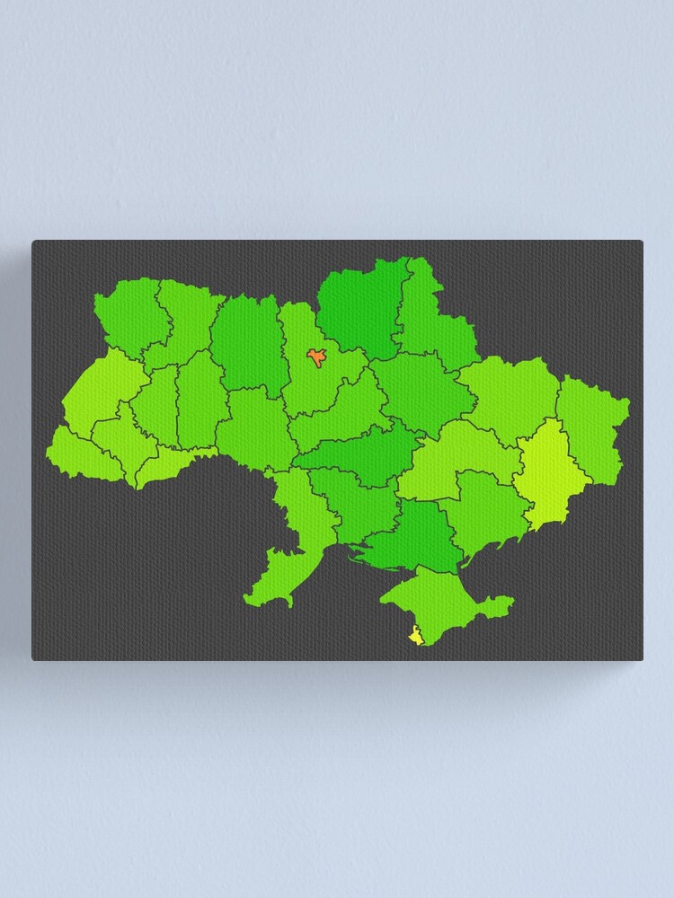 "Ukraine population heat map as color density illustration" Canvas ...