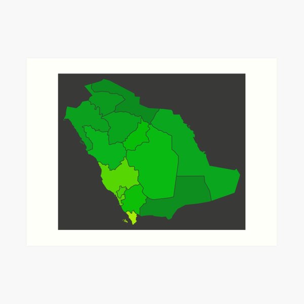 "Saudi Arabia population heat map as color density illustration" Art ...