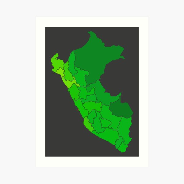 "Peru population heat map as color density illustration" Art Print by ...