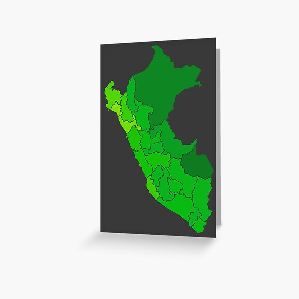 "Peru population heat map as color density illustration" Greeting Card ...