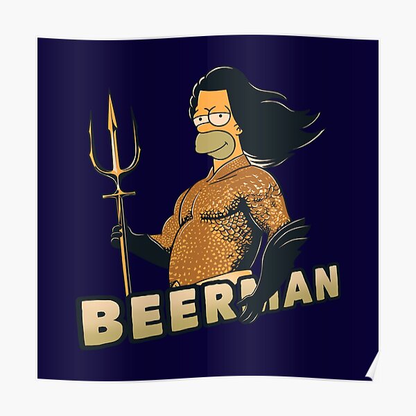 Póster «BEERMAN mashup de divertidos dibujos animados» de leepianti ...