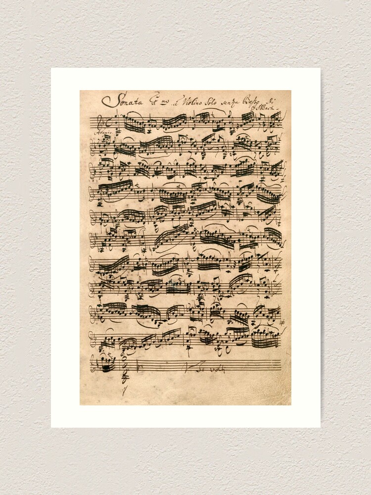 "Bach | Original handwritten score by Johann Sebastian Bach" Art Print ...