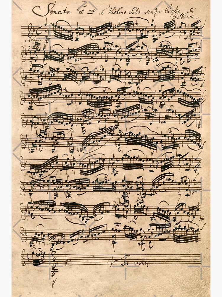 "Bach | Original handwritten score by Johann Sebastian Bach" Art Print ...