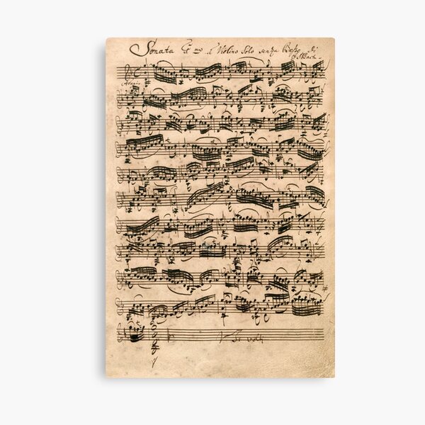 "Bach | Original handwritten score by Johann Sebastian Bach" Canvas ...