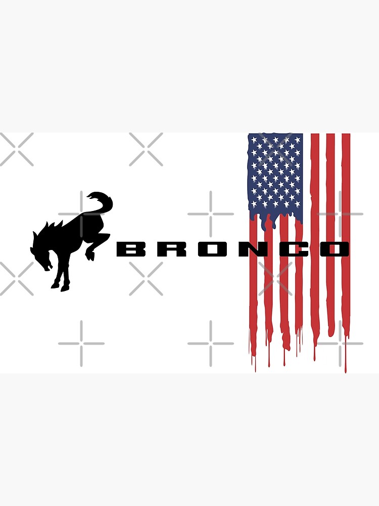 "Ford Bronco Emblem on USA Flag" Poster by DomGDesign | Redbubble