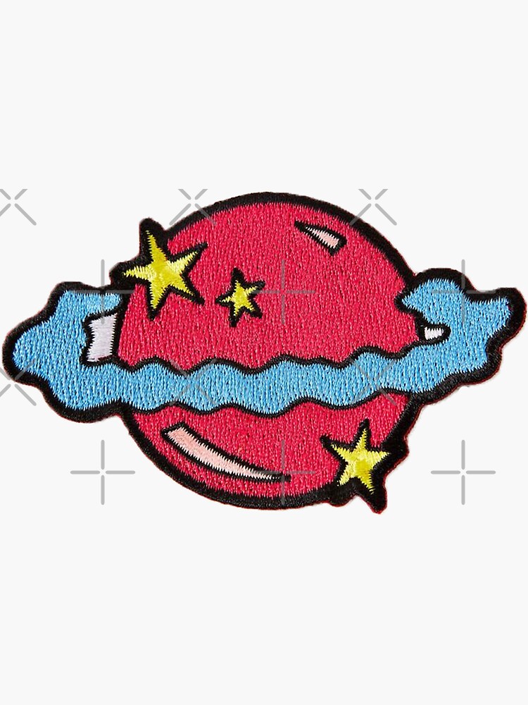 "Pink Planet Sticker" Sticker for Sale by designolo | Redbubble