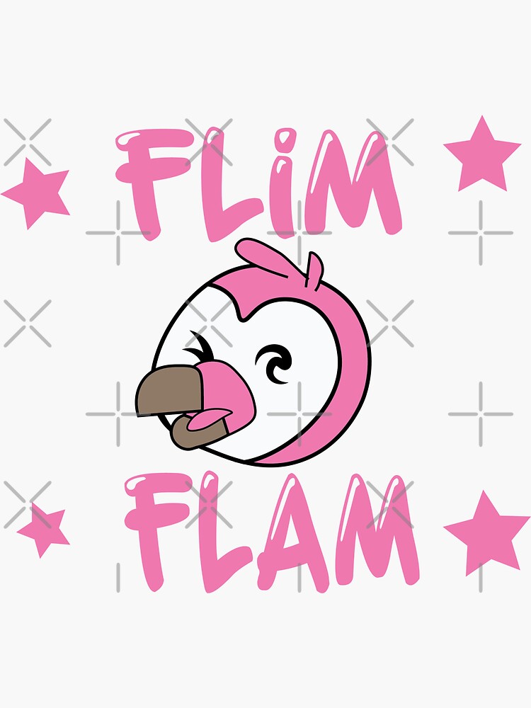 " Flim flam flamingo" Sticker for Sale by Elhon | Redbubble