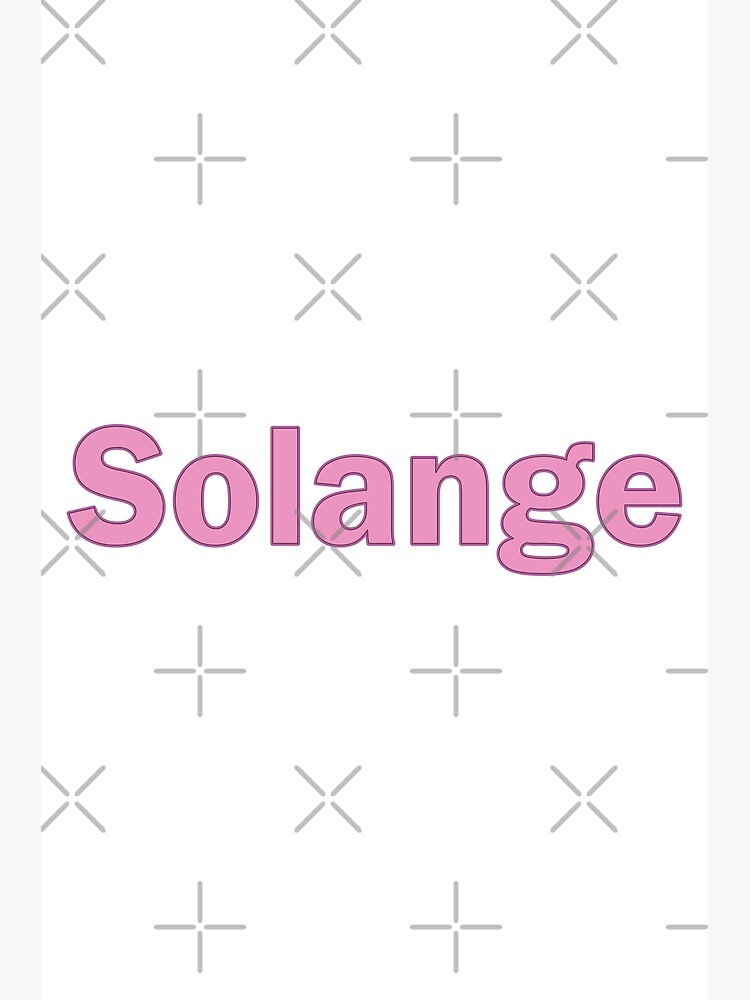 Solange pink name personalised lettering text Premium Matte Vertical ...