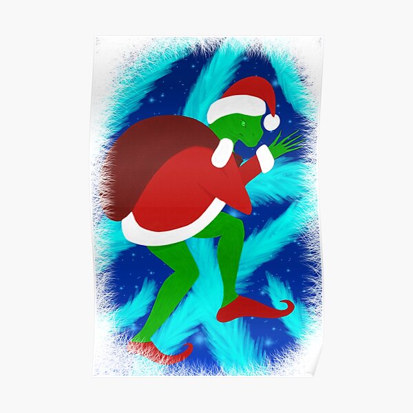 "The Grinch Dragon" Poster for Sale by lenamur | Redbubble