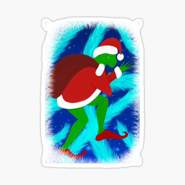 "The Grinch Dragon" Sticker for Sale by lenamur | Redbubble